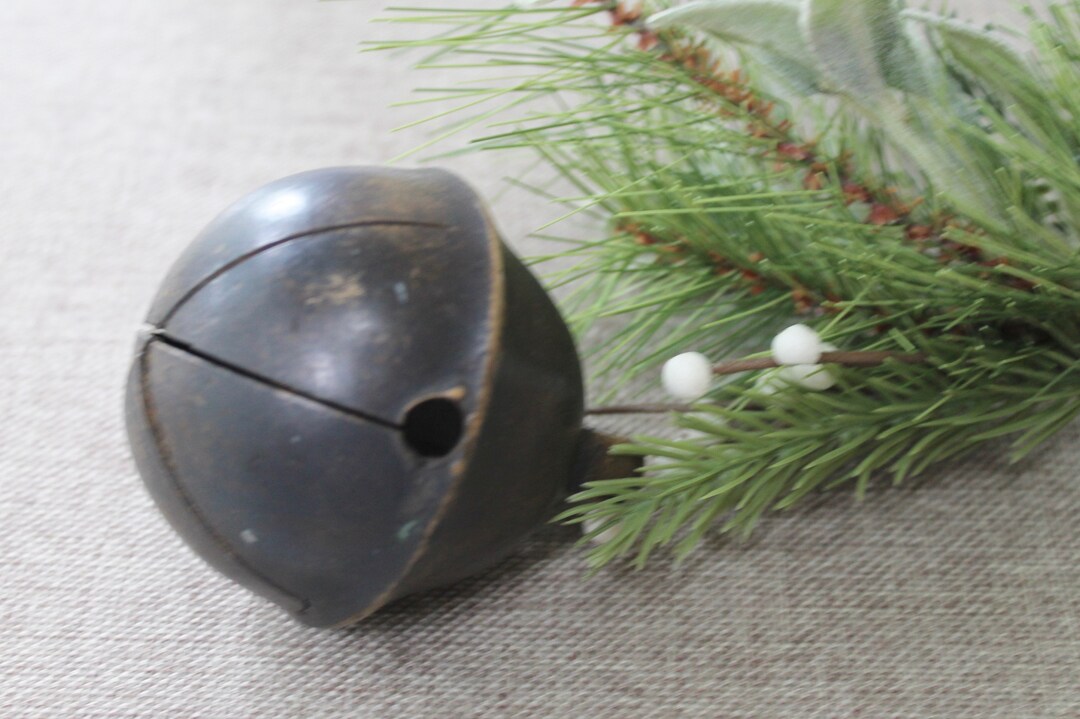 Vintage Extra Large Bronze Sleigh Bell, Antique Sleigh Bell - Extra ...