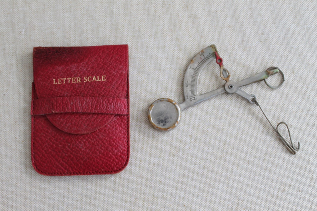 Vintage Small Pocket Letter/mail Scale With Original Case, Vintage ...