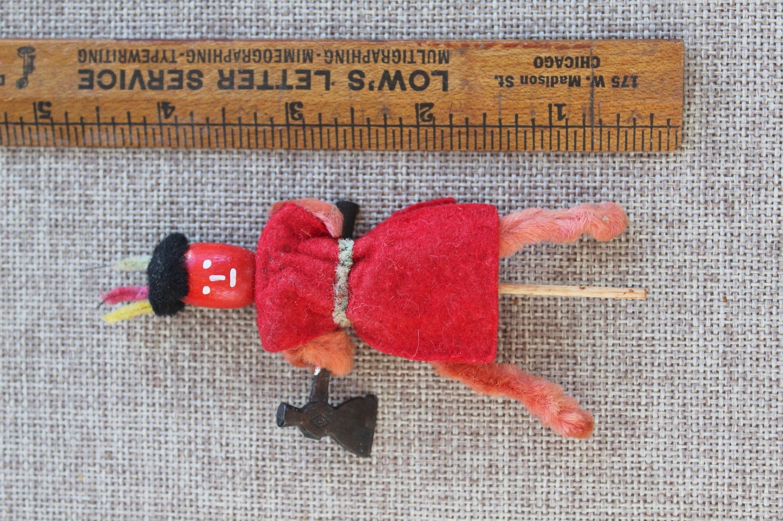 Vintage Unique Halloween Red Chenille Pipe Cleaner Figure With - Etsy