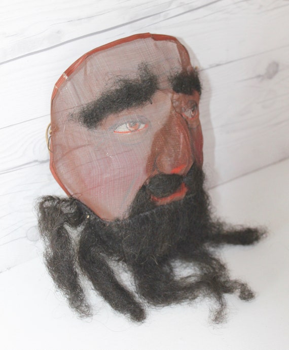 Antique Wire Mesh Mask, Hand Made Mesh Mask With Hand… - Gem