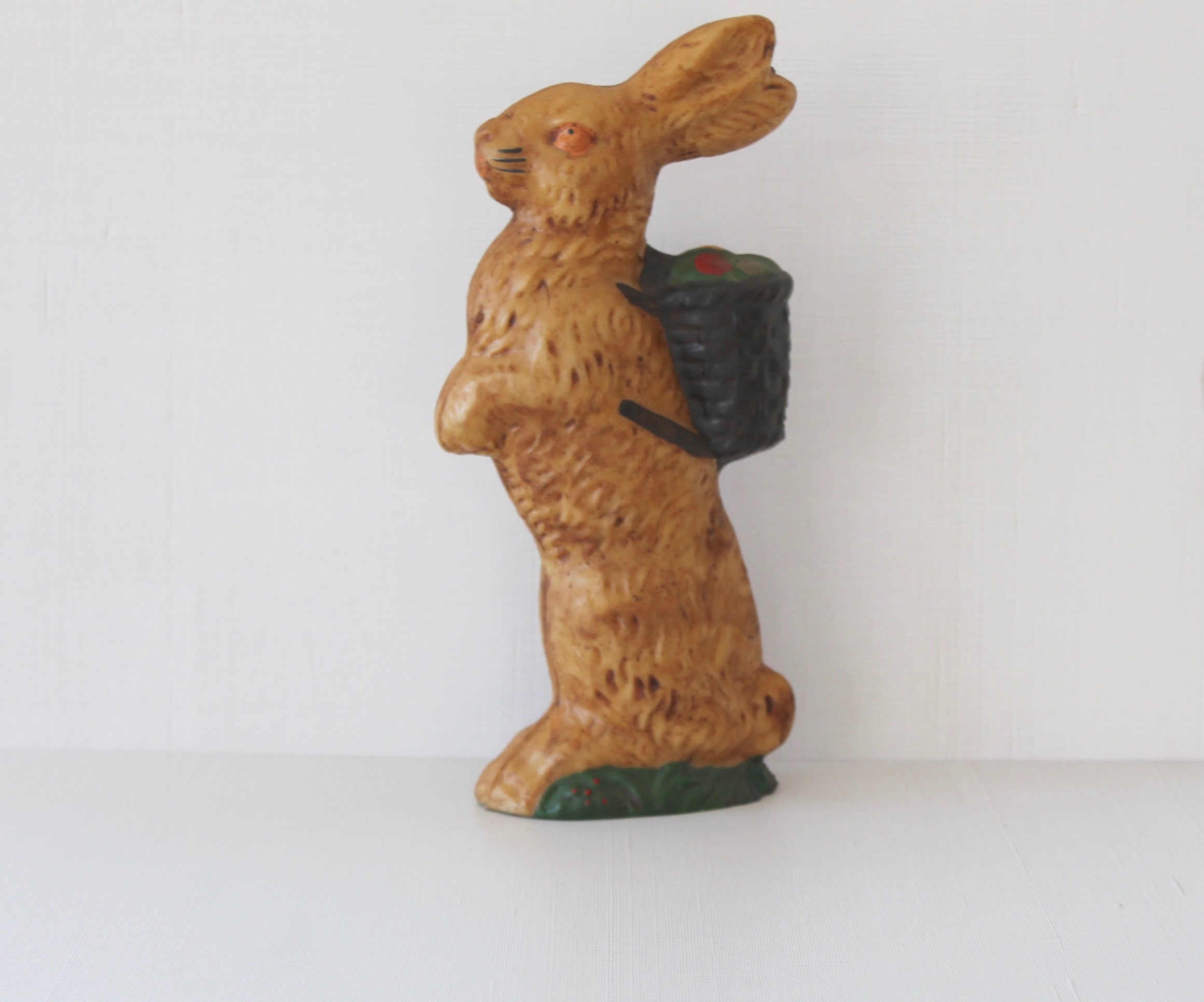 Vintage Large Solid Composite Rabbit Figure - Germany, Vintage Easter ...