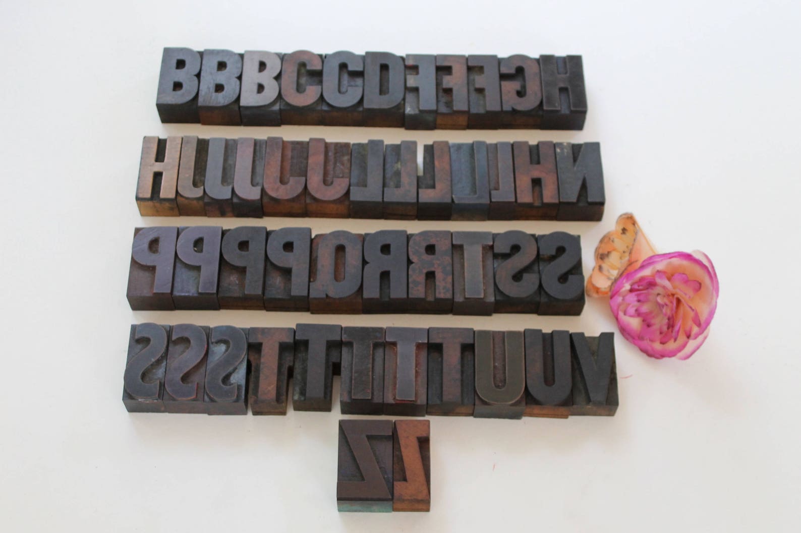 Vintage Wood 2 Letterpress Wood Block Letters SOLD SEPARATELY, Vintage ...