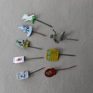 Vintage Lot of 8 Metal Stick Pins, Vintage Advertising Pins - Etsy