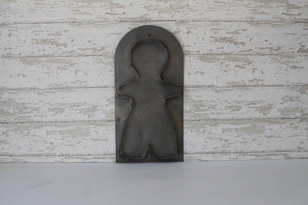 Vintage Extra Large Gingerbread Man Metal Cookie Cutter, Vintage ...
