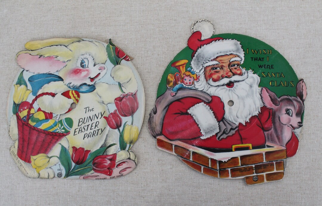 Vintage Two Voco Vinyl (78 RPM) Records - Easter Bunny Party and Jingle ...
