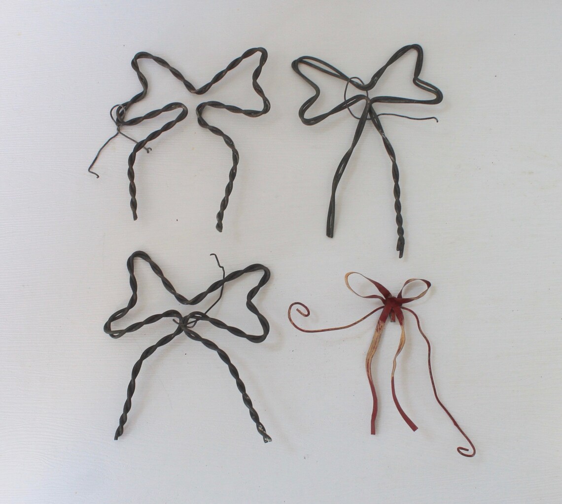 Vintage Lot of 4 Wire Bows Vintage Wire Form Bows - Etsy