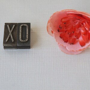 Vintage XO Metal Letterpress Letter Blocks Vintage - Etsy