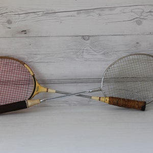 Vintage 2 Badminton Rackets/racquets With Double Racquet Case/holder ...