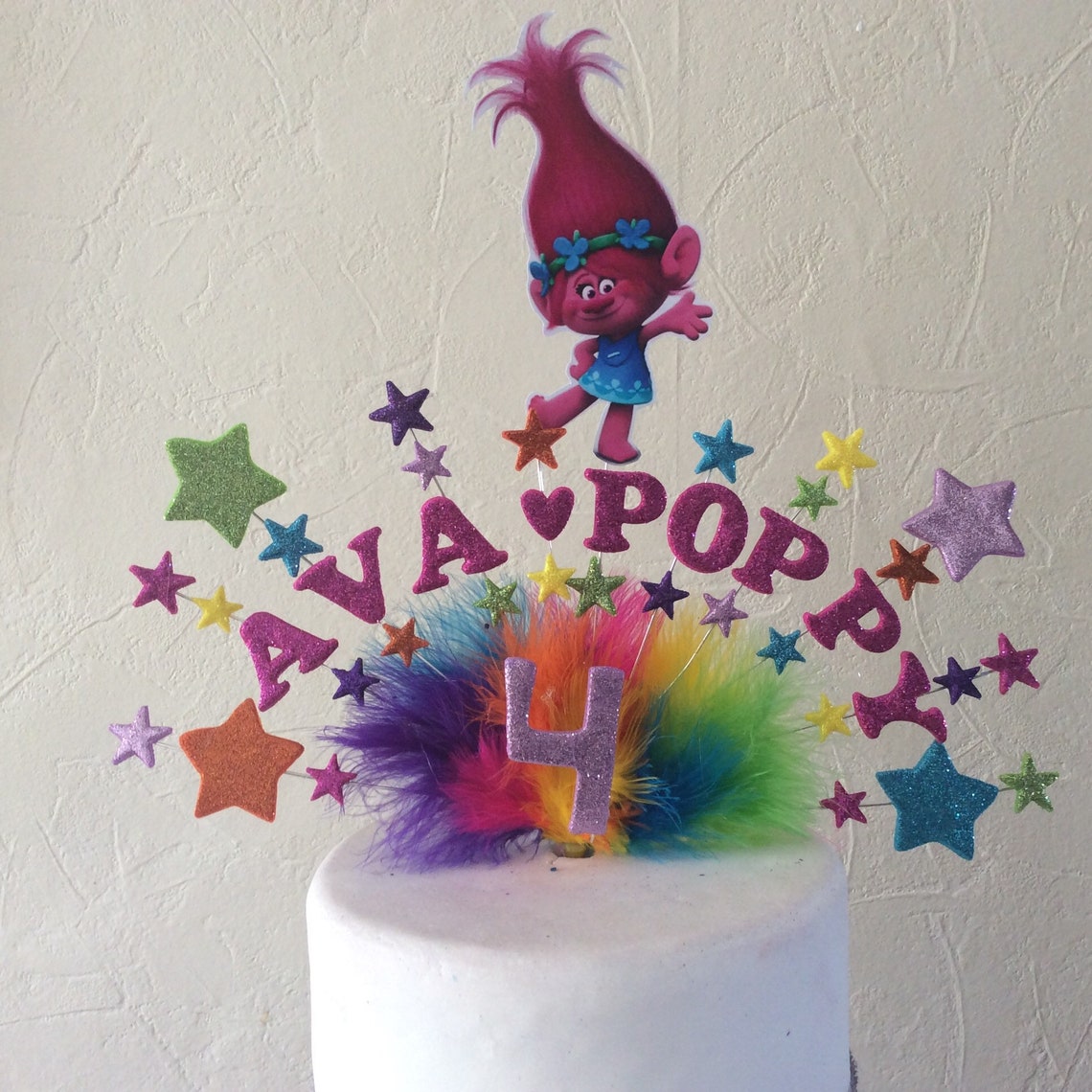 Princess Poppy Troll Cake Topper / Centre Piece - Etsy