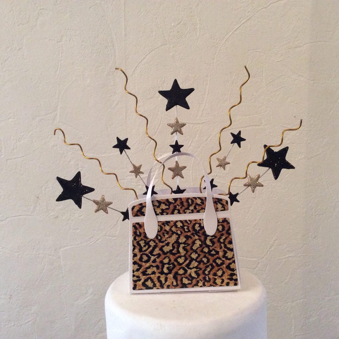 Handbag Cake Topper With Stars and Twists - Etsy