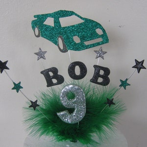 Handmade Large Car Cake Topper With Name and Age With Your Choice of ...