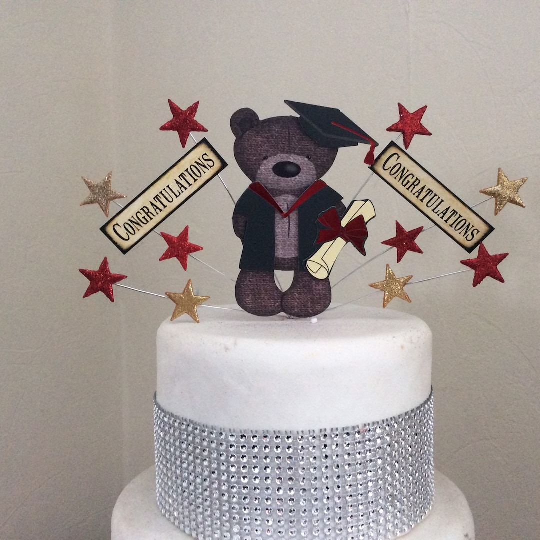 Congratulations Bear Cake Topper - Etsy