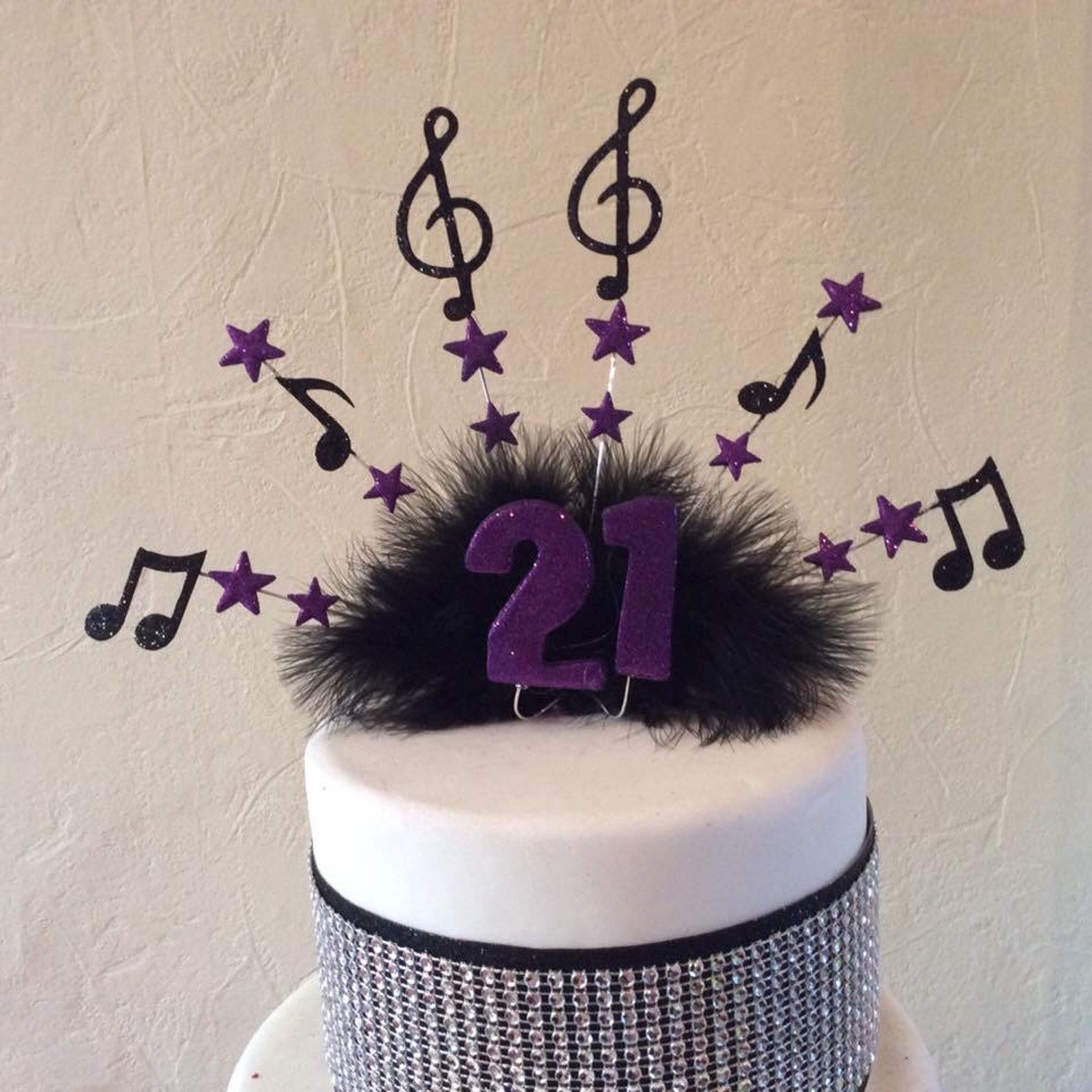 Music Note Cake Topper With Your Choice of Colour and Age - Etsy
