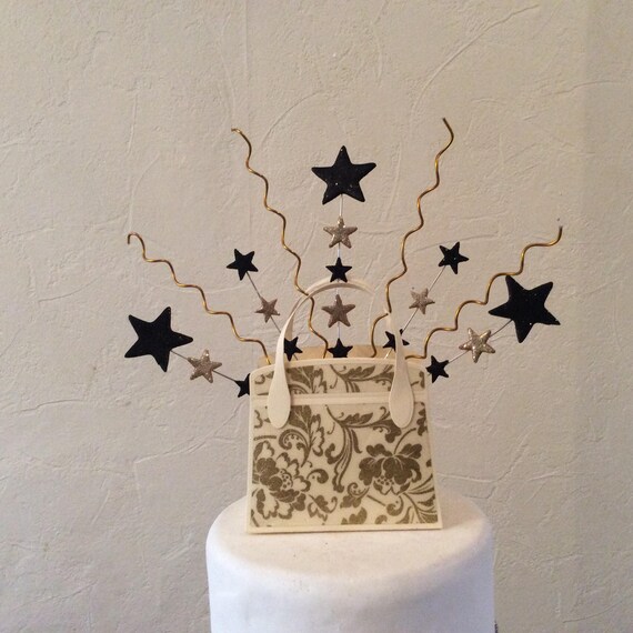 Handbag Cake Topper With Stars and Twists - Etsy UK