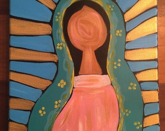 Abstract Virgin Mary | Etsy