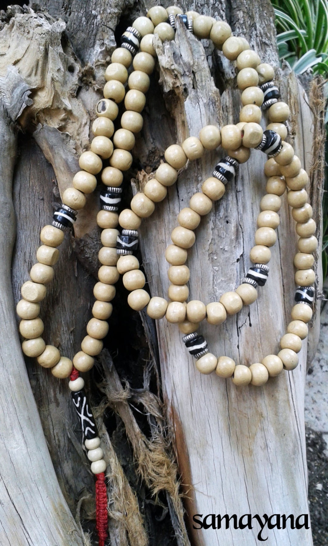 Japa Mala Tibetan Buddhist Rosary Japa Mala Made of Wood and African ...