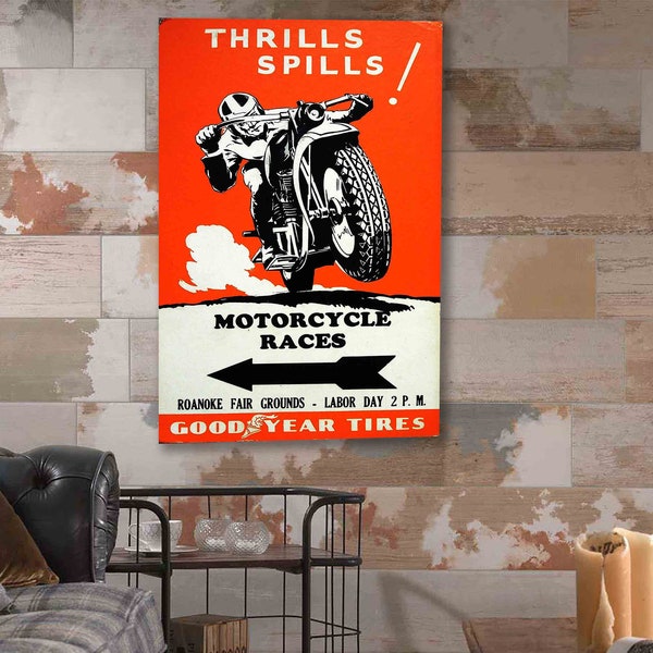 Motorcycle Poster - Etsy