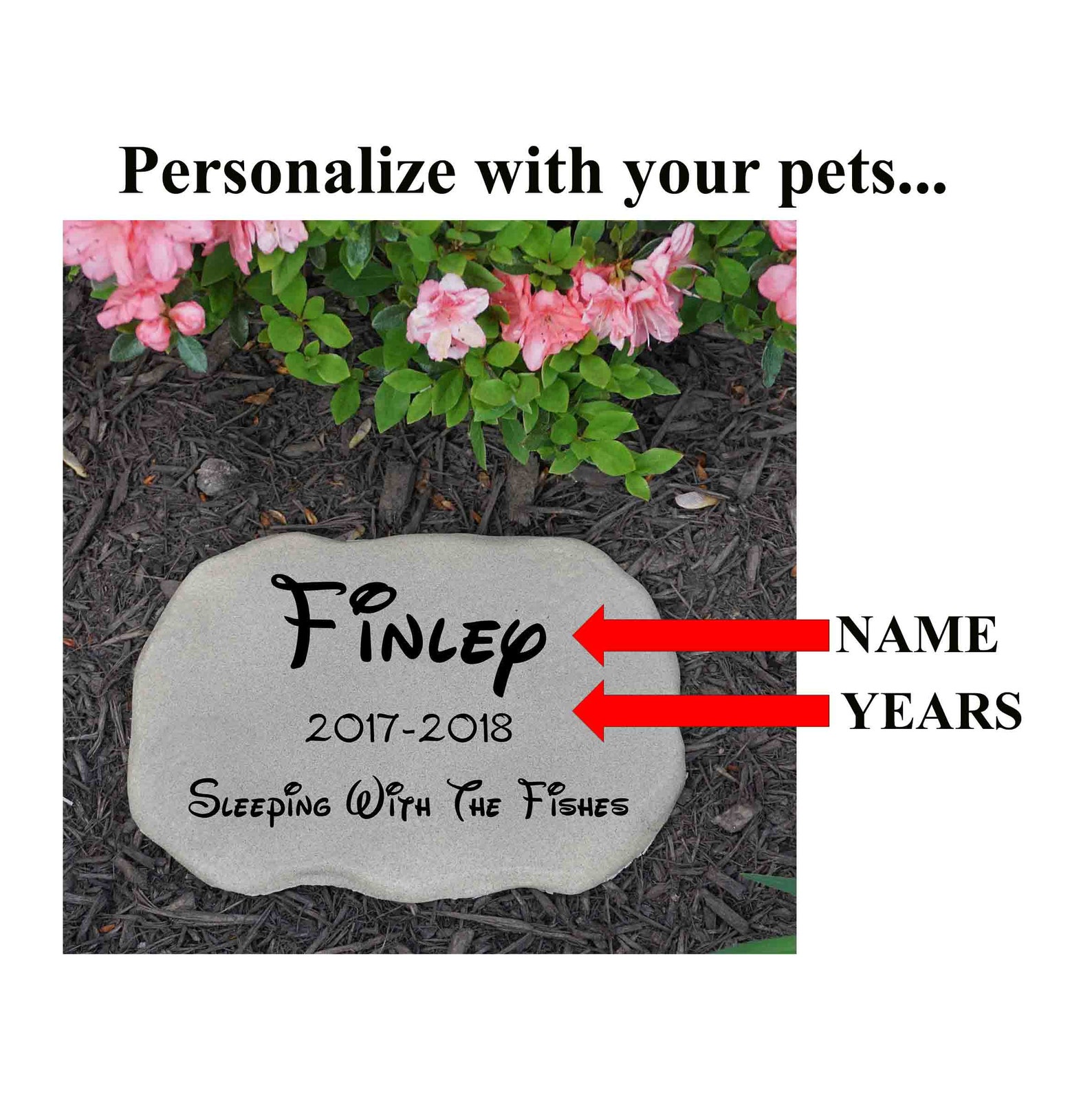 Personalized Fish Tombstone sleeping With the Fishes Pet - Etsy UK