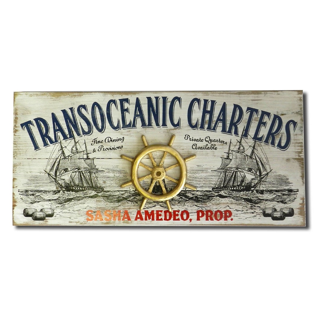 Beach House/inn Sign, Personalized, Wood, Ship Wheel 3D Relief, 11x24 ...