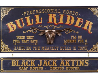 Bull Rider Sign - Etsy