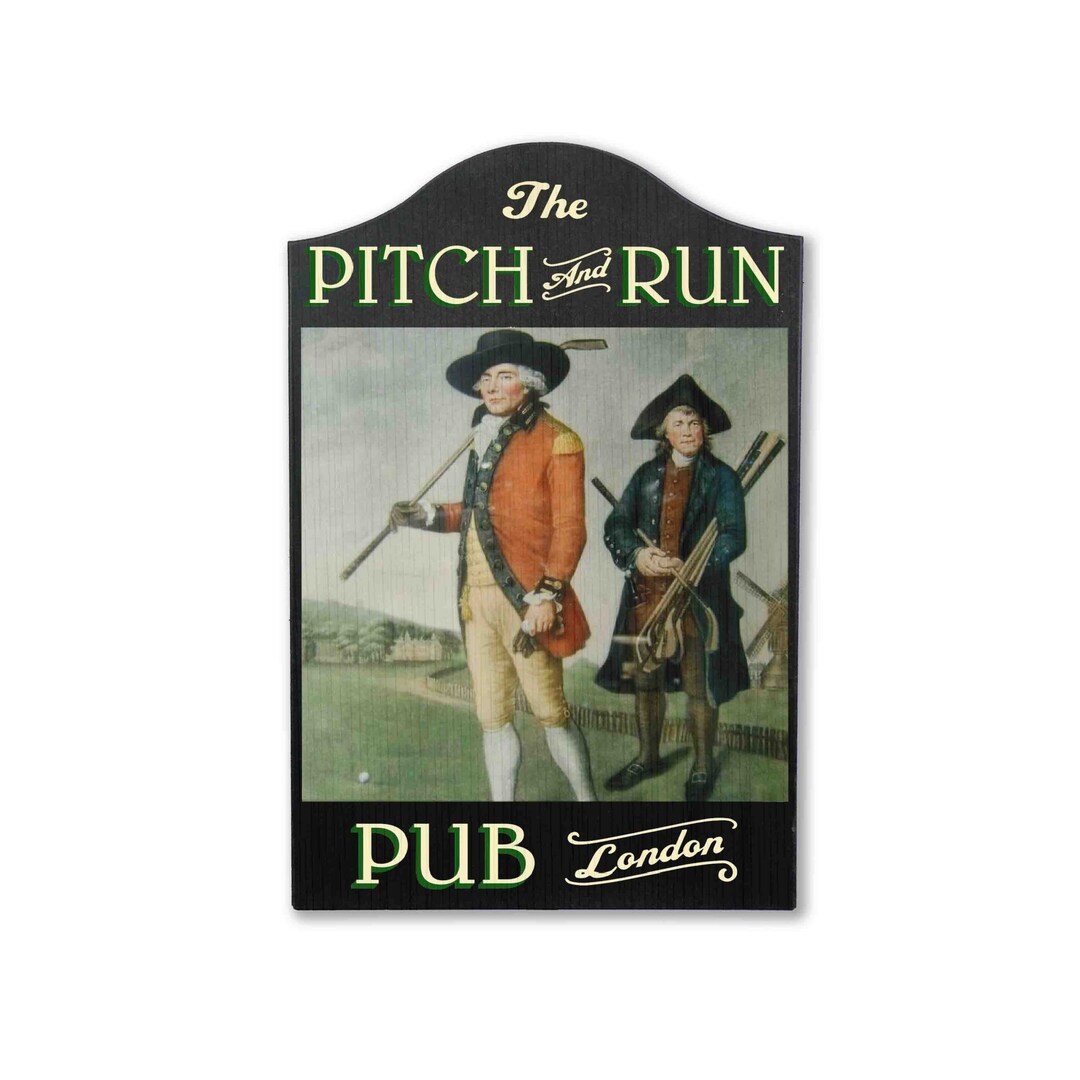 The Pitch & Run Tavern Pub Sign, Wood 18 X 12 - Etsy