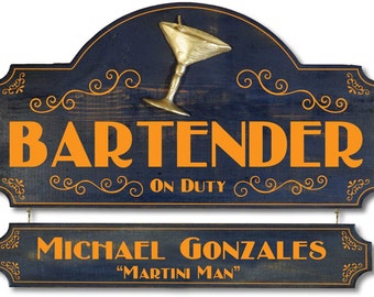 Bartender Name Sign - Etsy