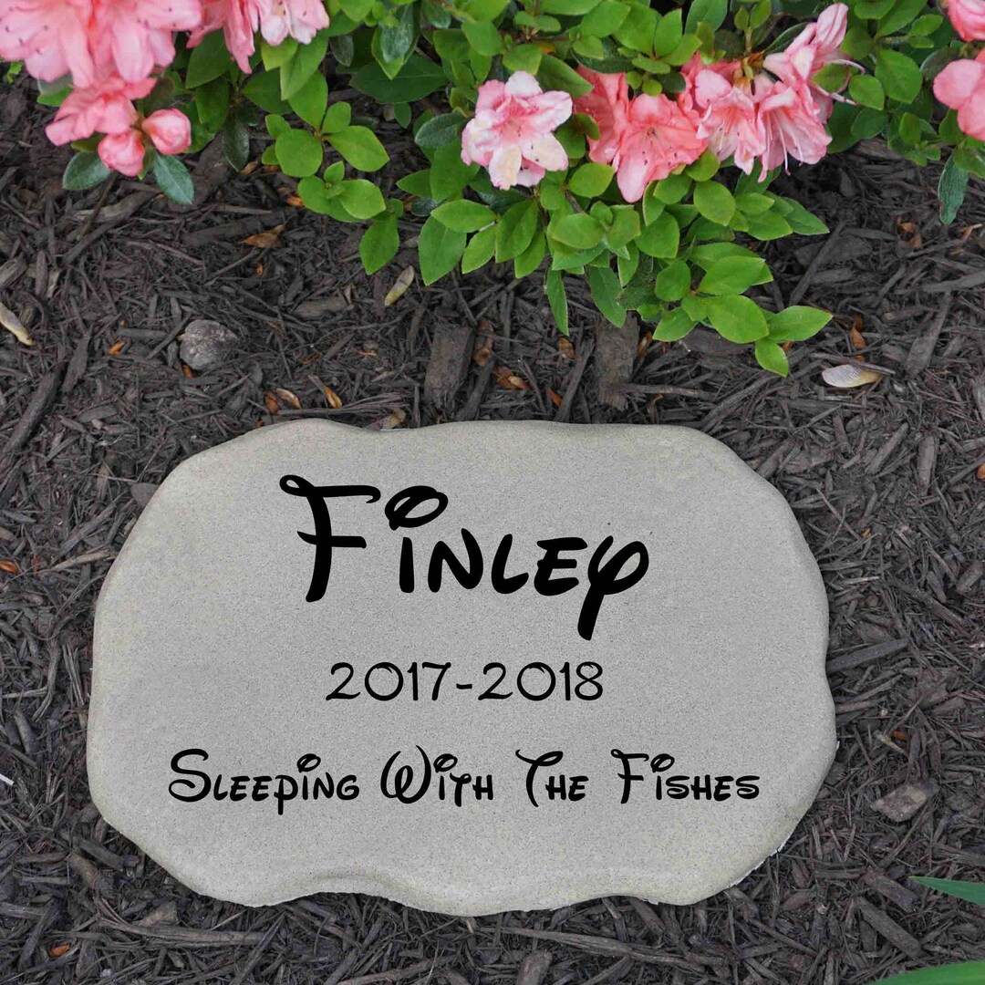 Personalized Fish Tombstone Sleeping With the Fishes Pet - Etsy UK