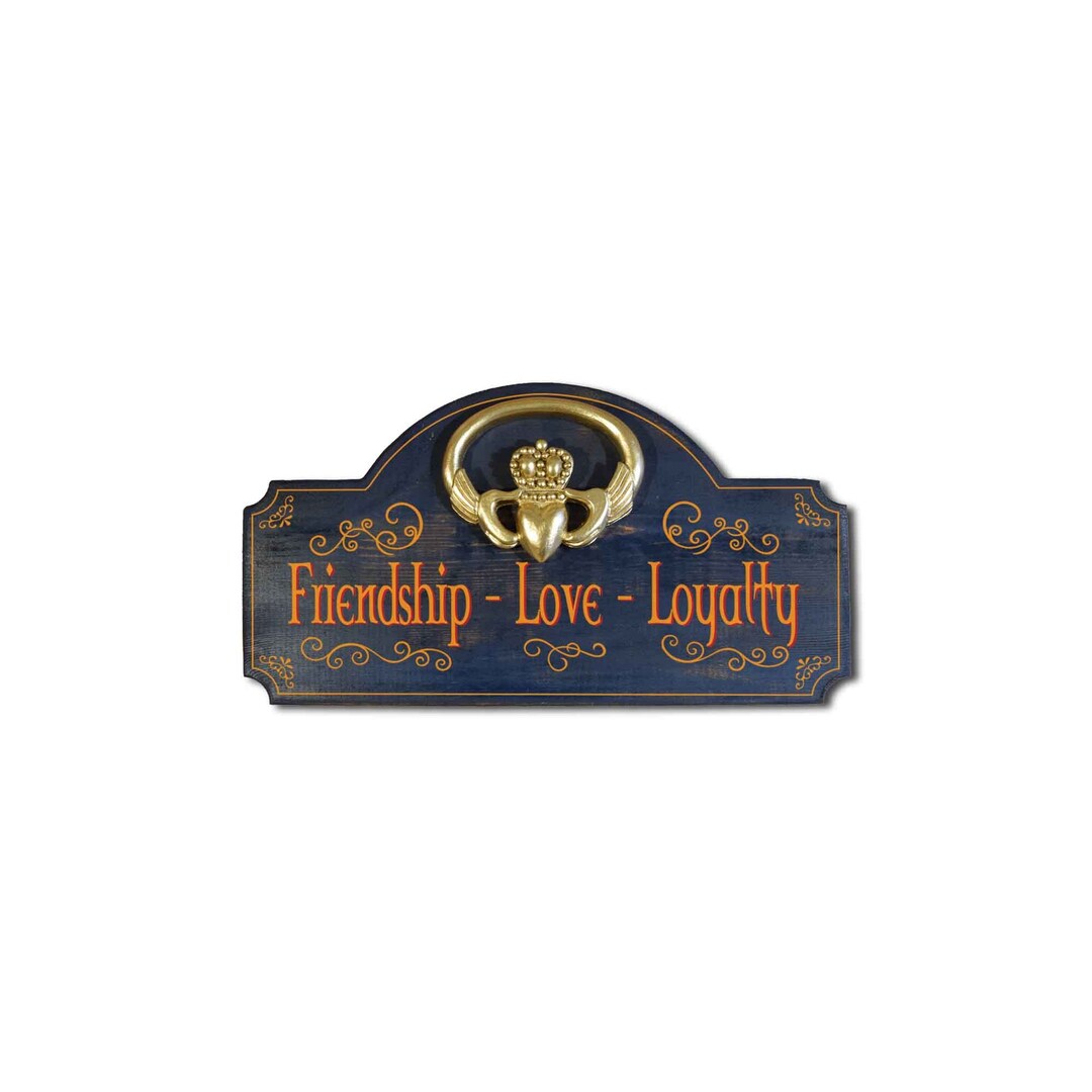 Decorative Claddagh Friendship Love Loyalty Sign With 3D Relief, Wood ...