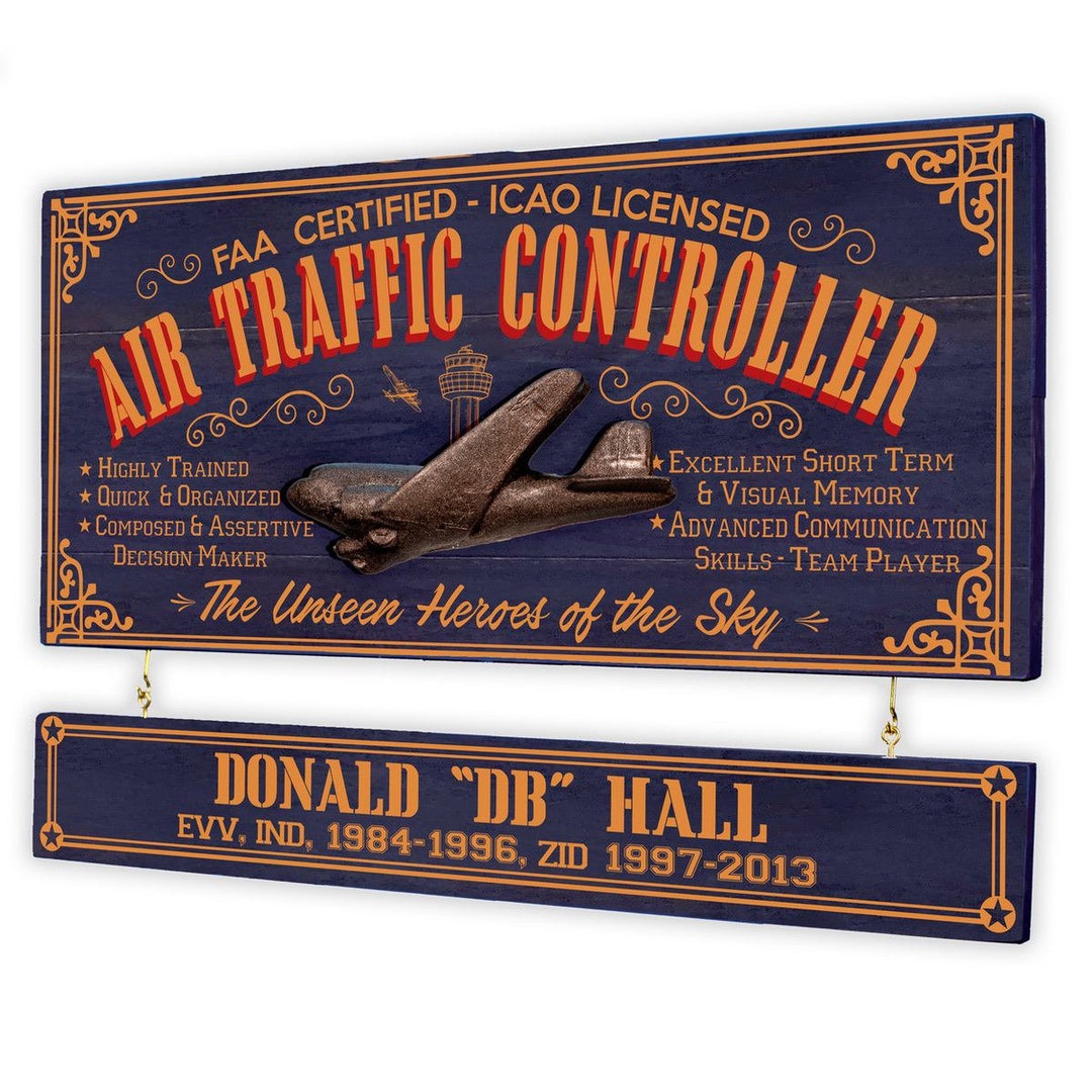 Air Traffic Controller Sign With Personalized Name Board - Etsy