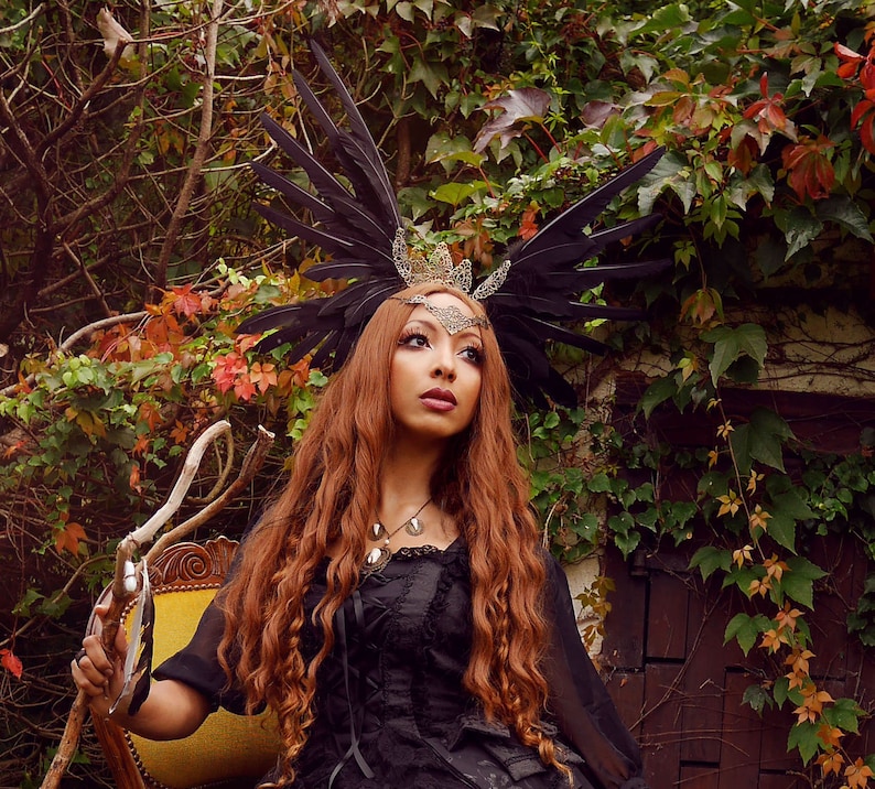 Feather Headdress siren - Etsy