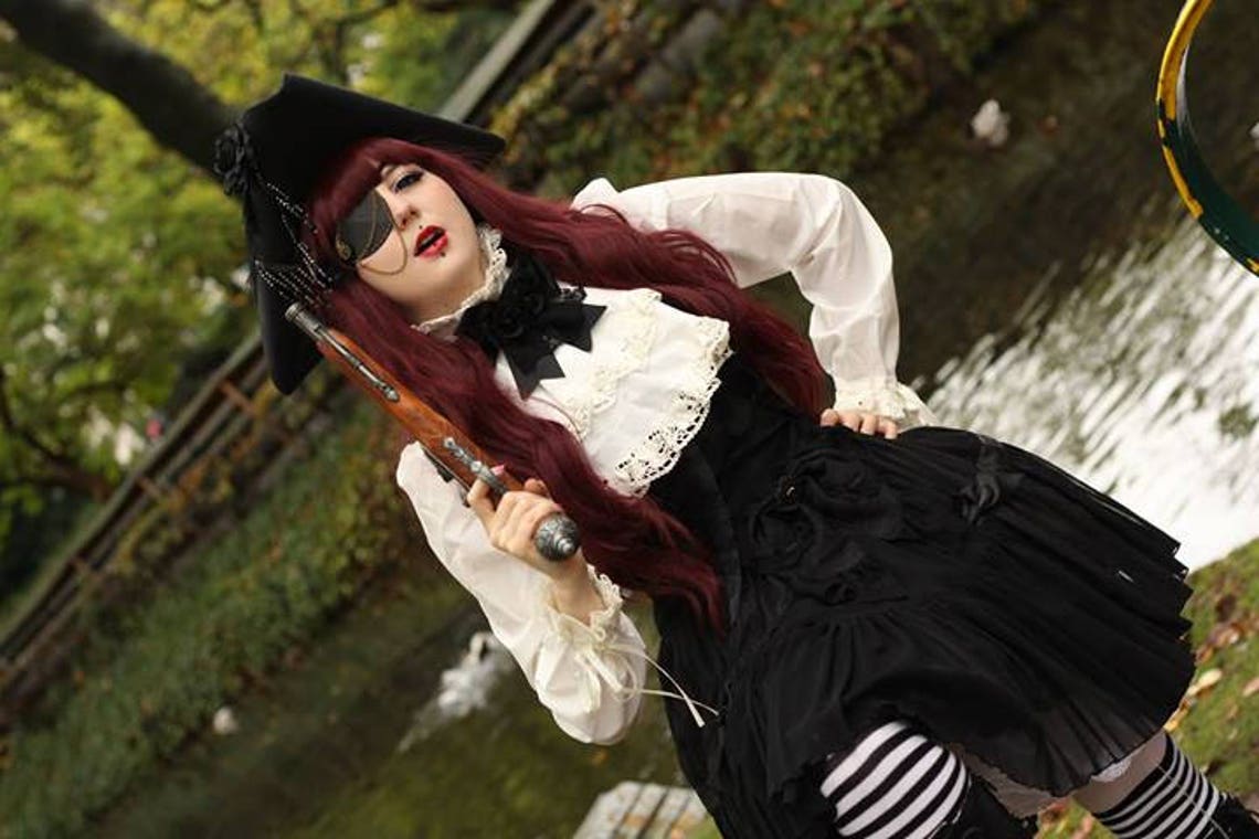 Goth Pirate Tricorn Steampunk Black Hat - Etsy