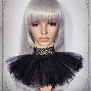 Ruffled Renaissance Collar "elizabeth" ( Goth, Black, Lace ) - Etsy