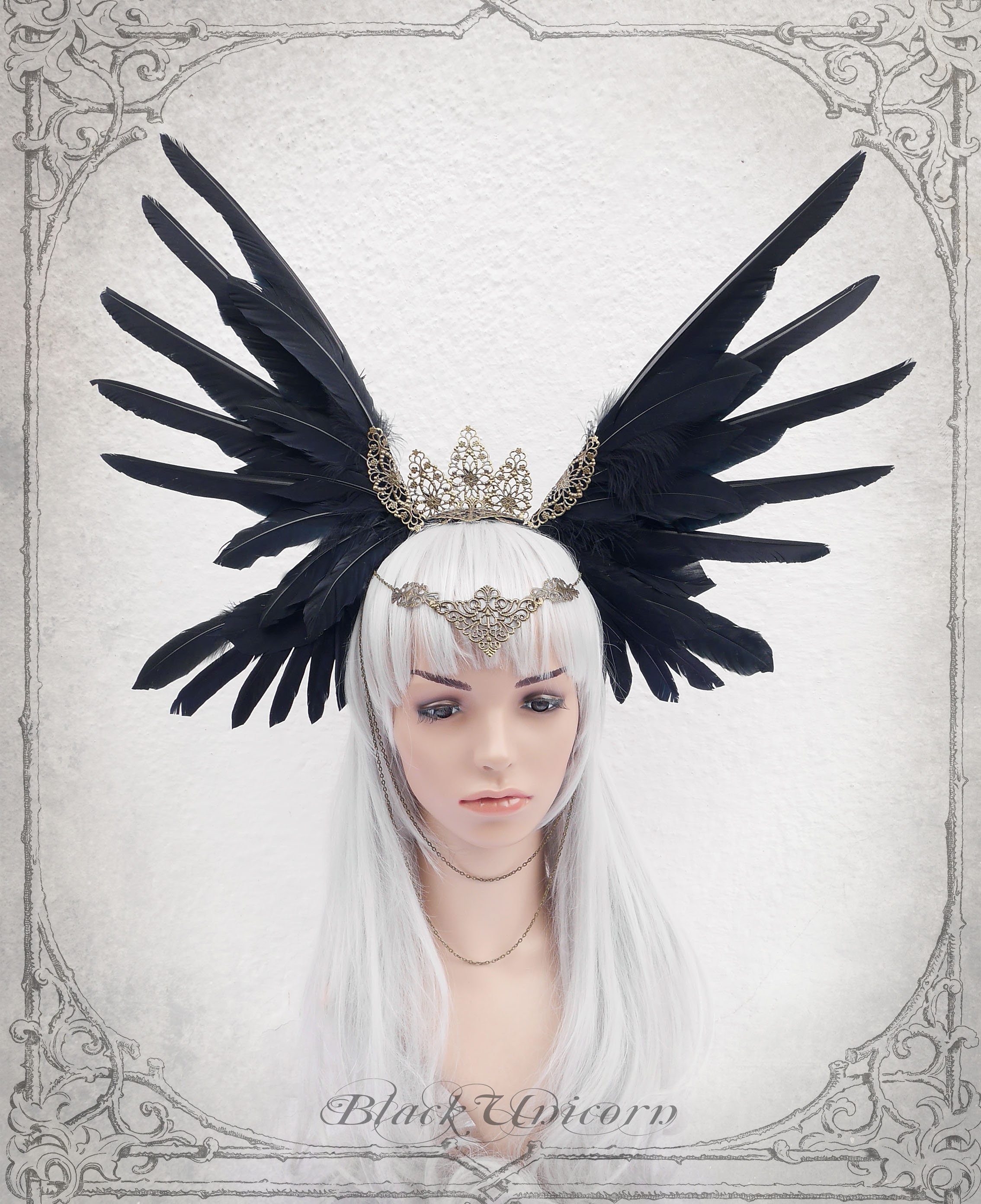 Feather headdress Siren | Etsy