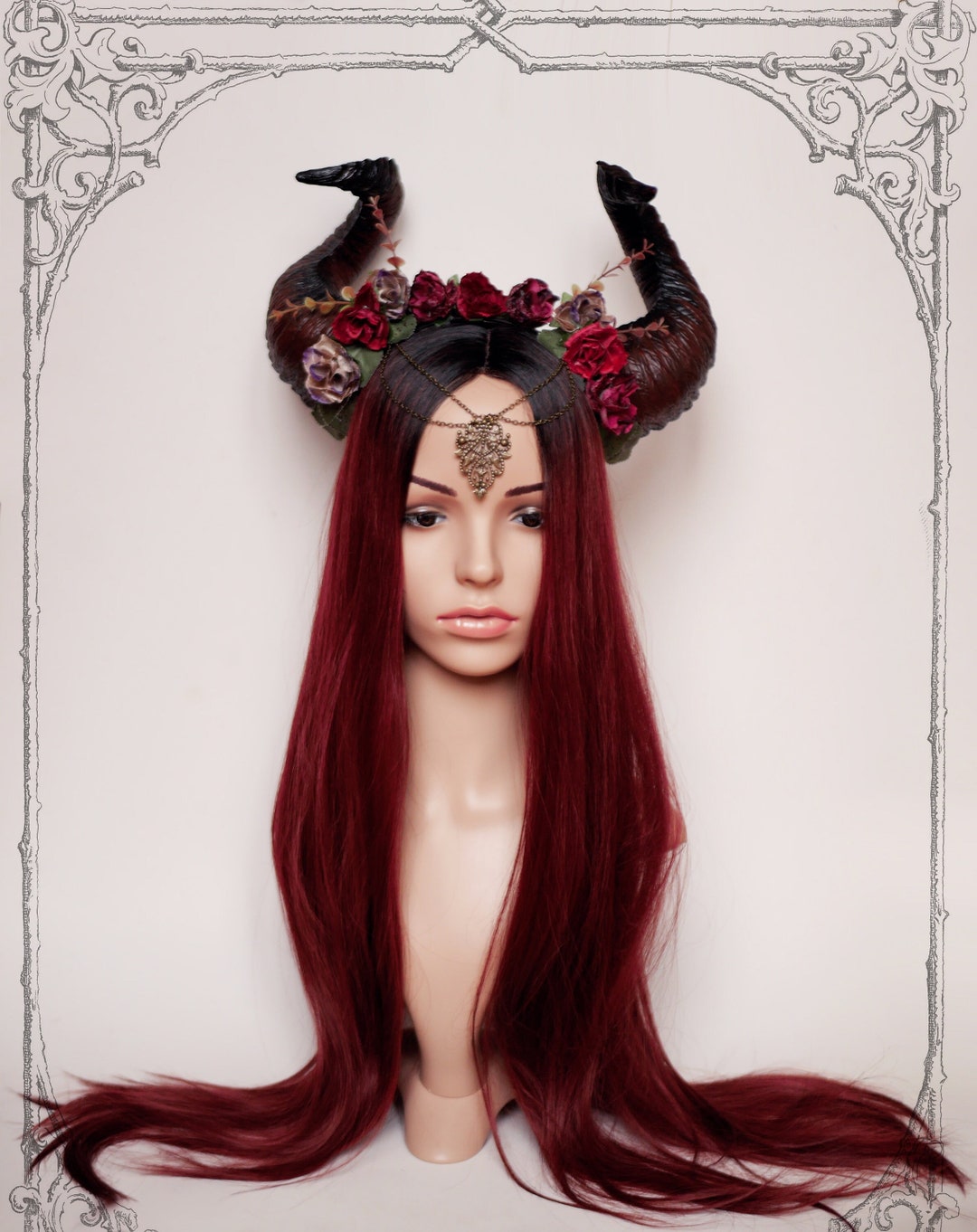 Horned Lace Front Wig "autumn Forest" - Etsy