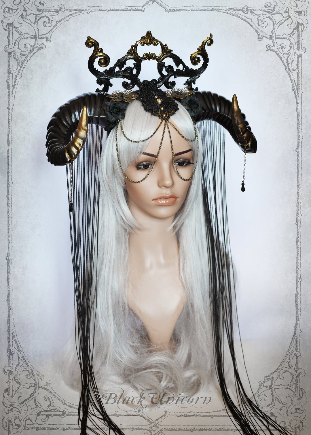 Horn Headdress "hades" - Etsy