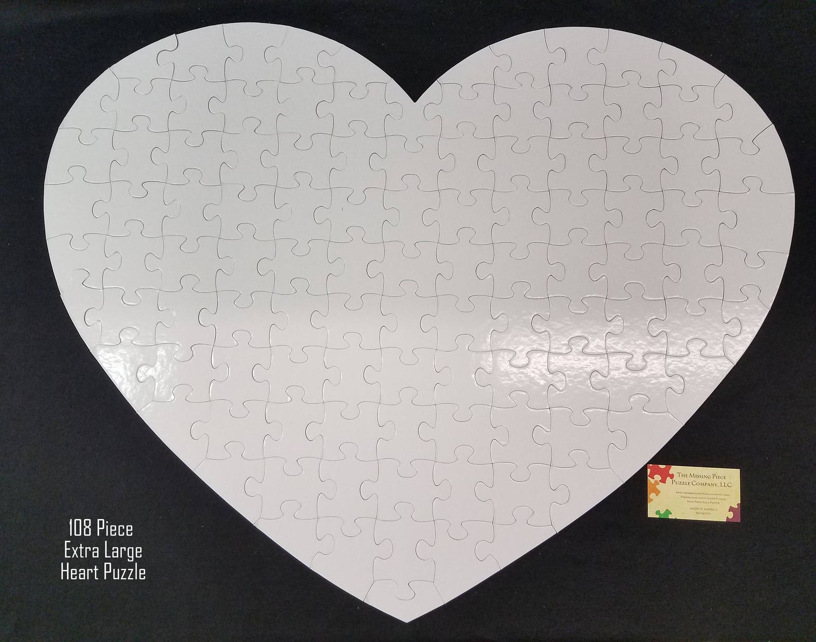 Large Heart Shape Puzzle Guest Book. This Blank White Puzzle - Etsy