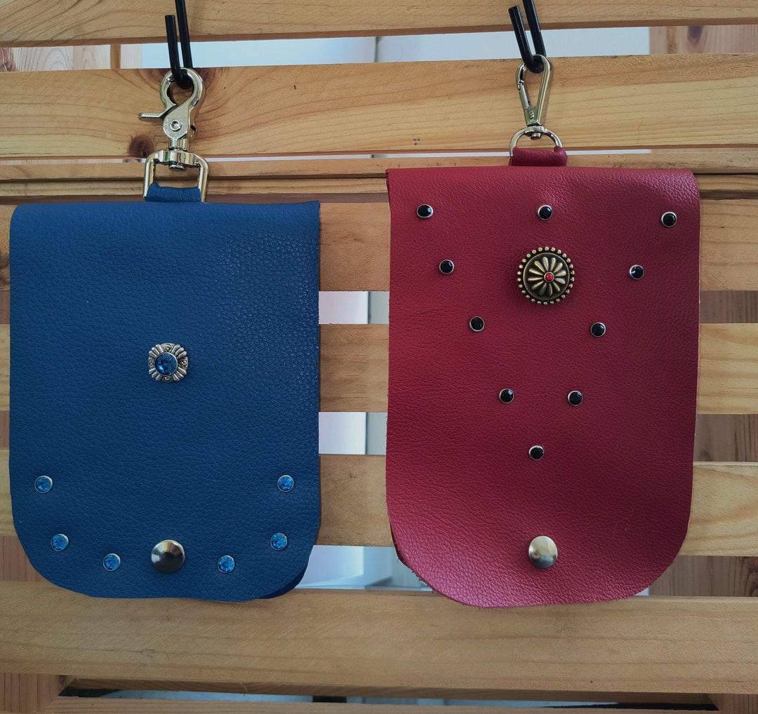 Leather Belt Loop Clip Bag Biker Motorcycle Western Phone Accessory ...