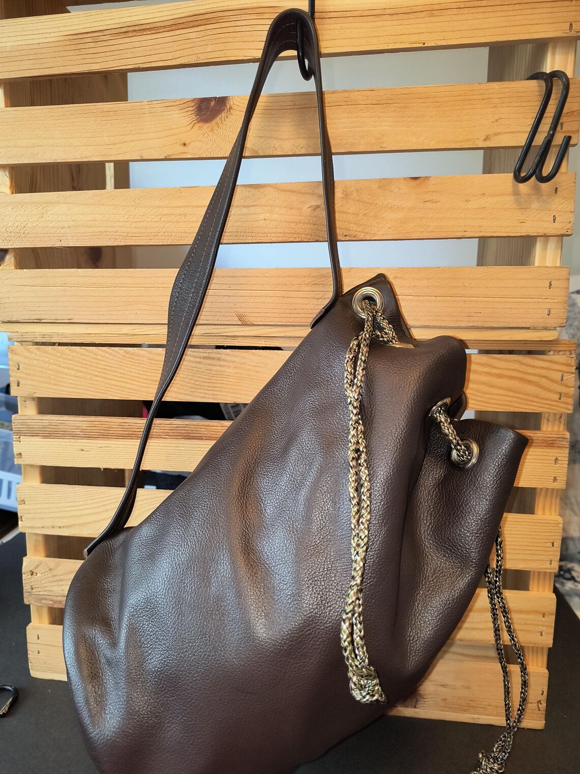 Draw String Shoulder Bag Handmade in U.S.A. - Etsy