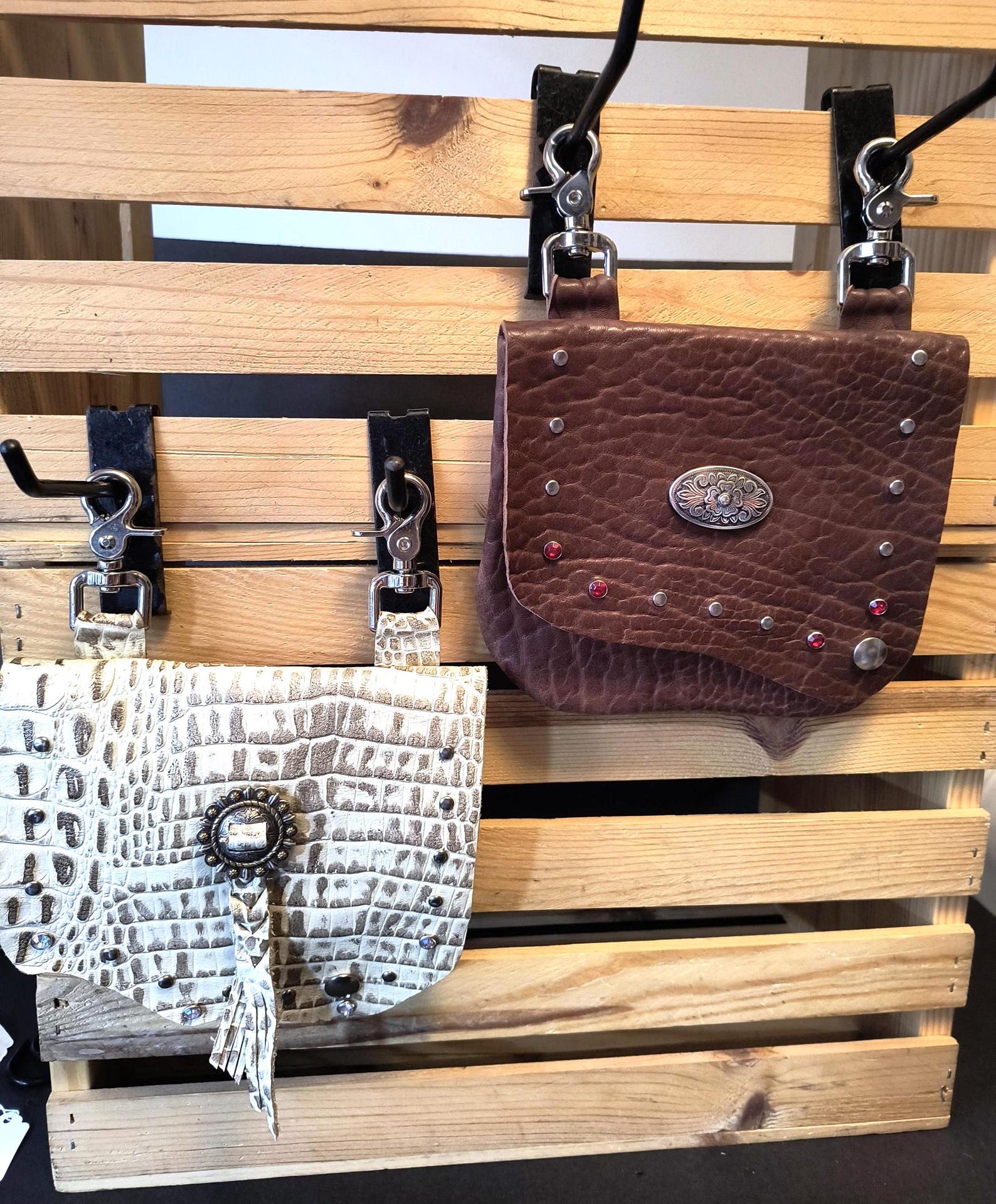 Belt Loop Clip Bag, Pouch, Ladies Leather Biker, Western Rider Made in ...