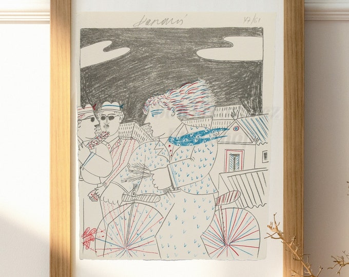 Greek Modern Art • Alekos Fassianos 47/61 Lithograph • Original Signed ...