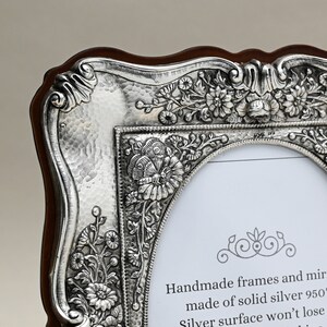 Sterling Silver Picture Frame Silversmith Made Solid Silver 950 Elegant ...