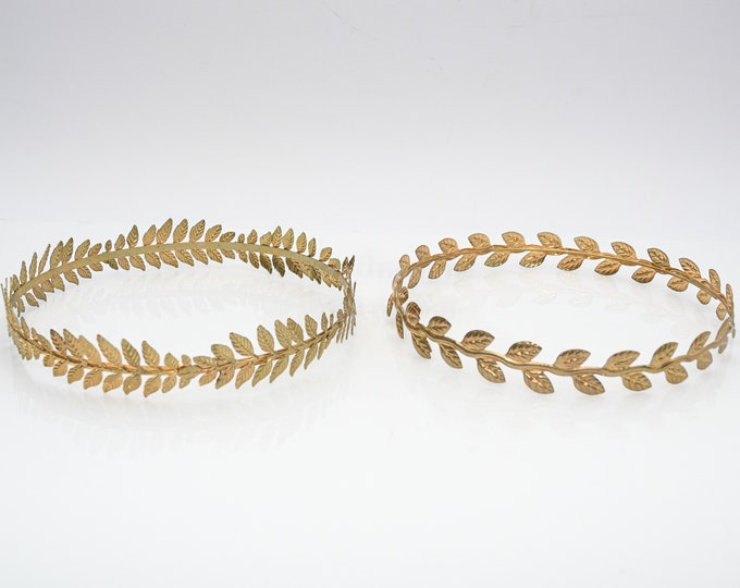 Greek Gold Wreath | Man & Woman Headband Crown Pair | Leaves Headband ...