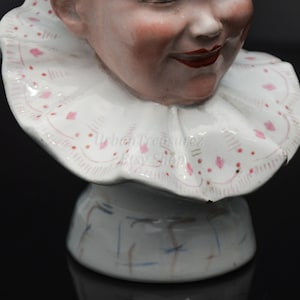1890 Porcelain Pierrot Head Bust • George Dreyfus French Porcelain Hand ...