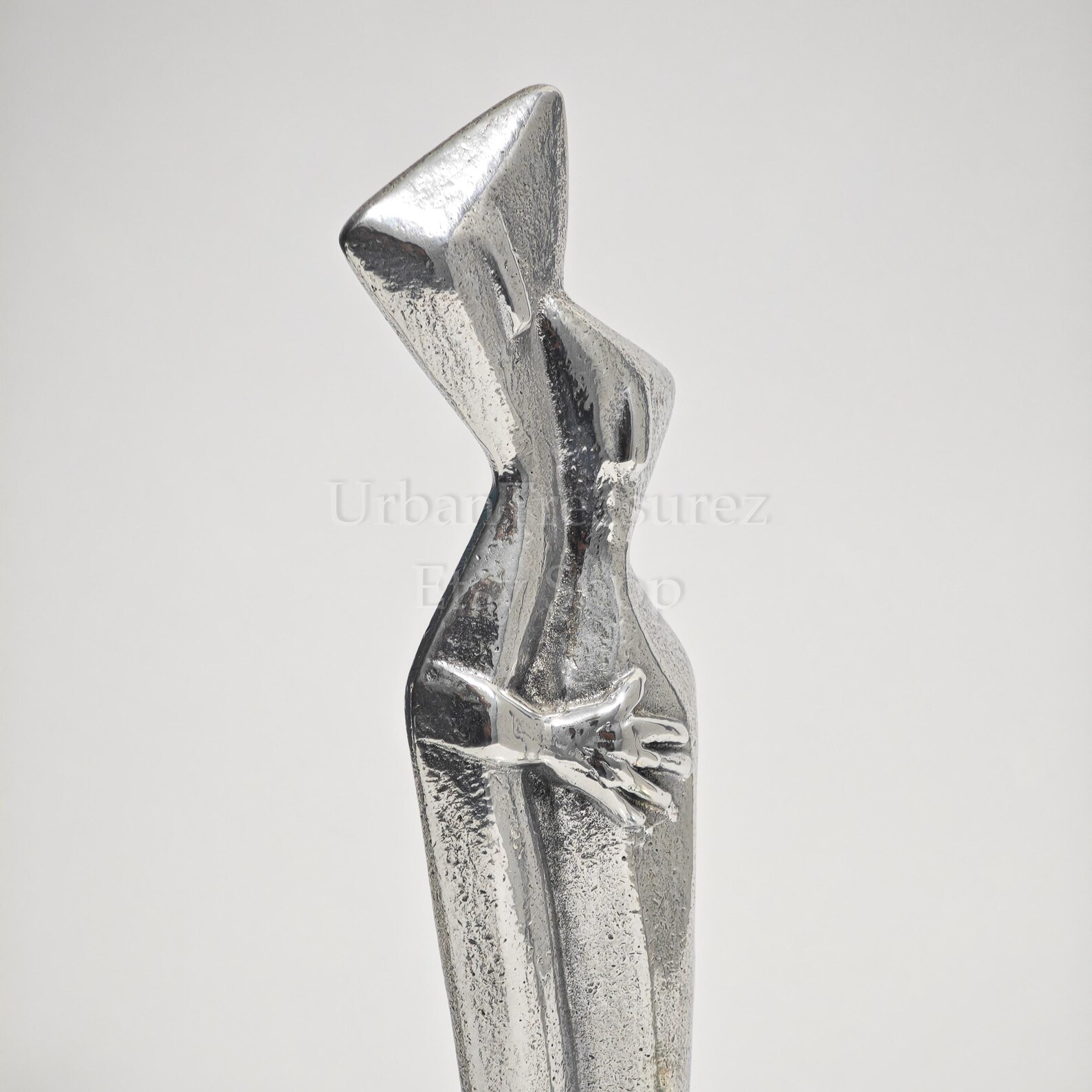 Cycladic Art Statues, Contemporary Home Decor Sculpture, Metal & Glass ...