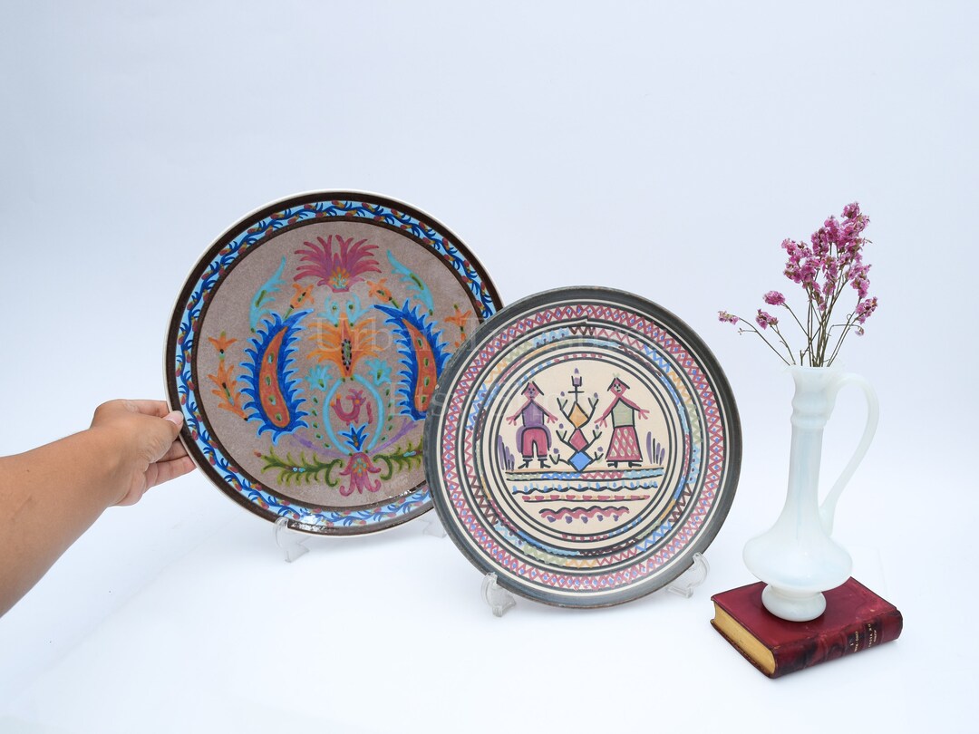 Greek Pottery Plate • Traditional Ceramic of Cycladic Decor ...