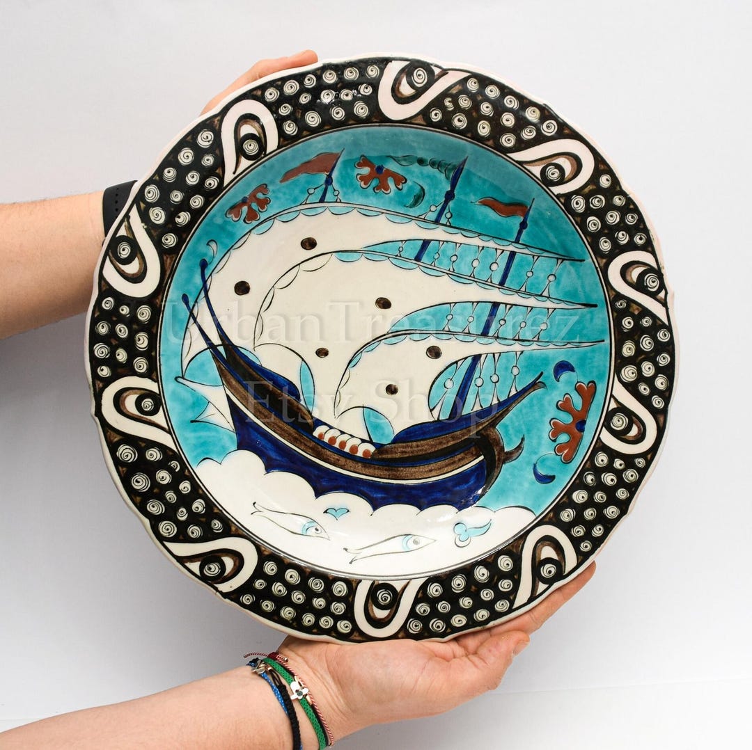 Rhodian Iznik Ceramic Wall Plate by IKAROS Rhodes Island Greek Pottery ...