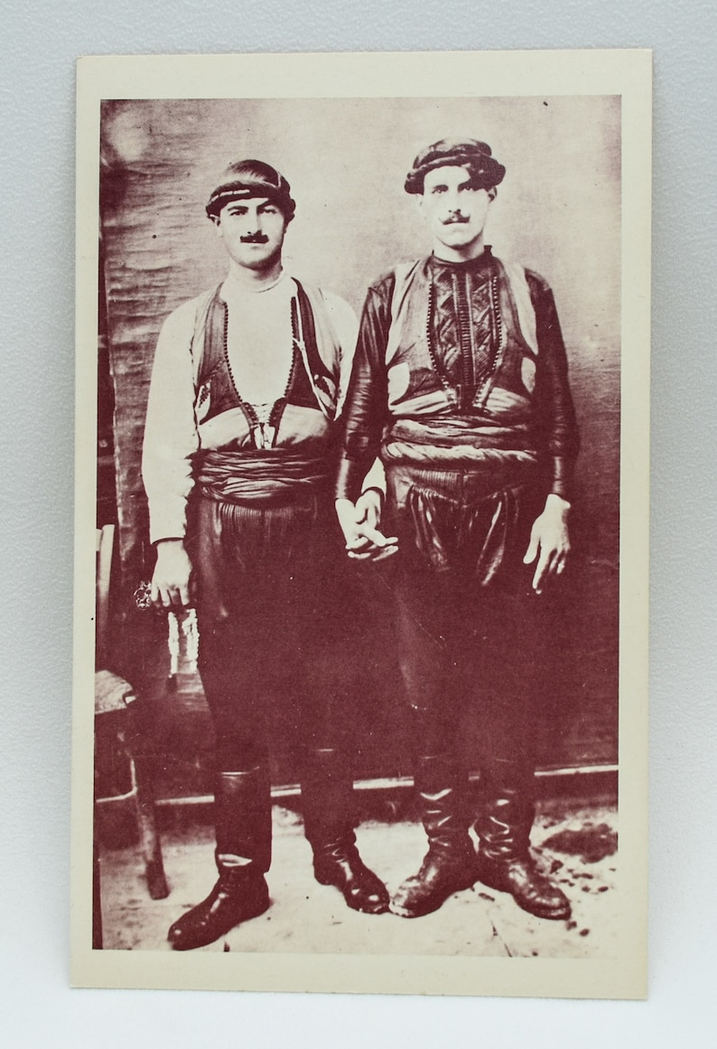 Antique Crete Photo Greece Traditional Costume Man Couple - Etsy