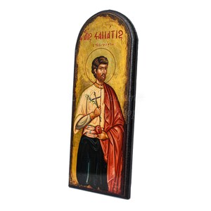 Saint Stamatios Byzantine Art Icon, Orthodox Greek Holy Altar Wall Hang ...