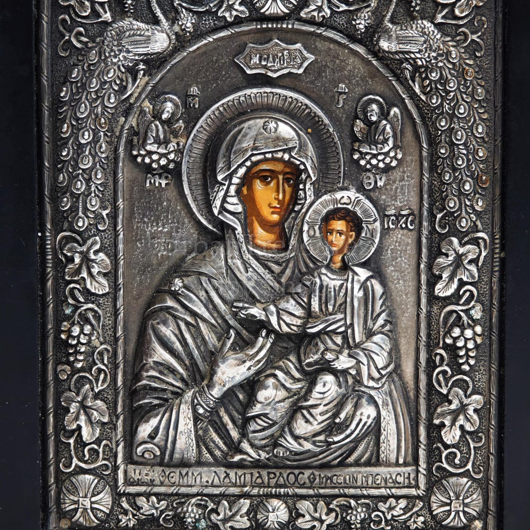 Christian Iconostasis Small Altar Virgin Mary Icon, Hodegetria Mother ...