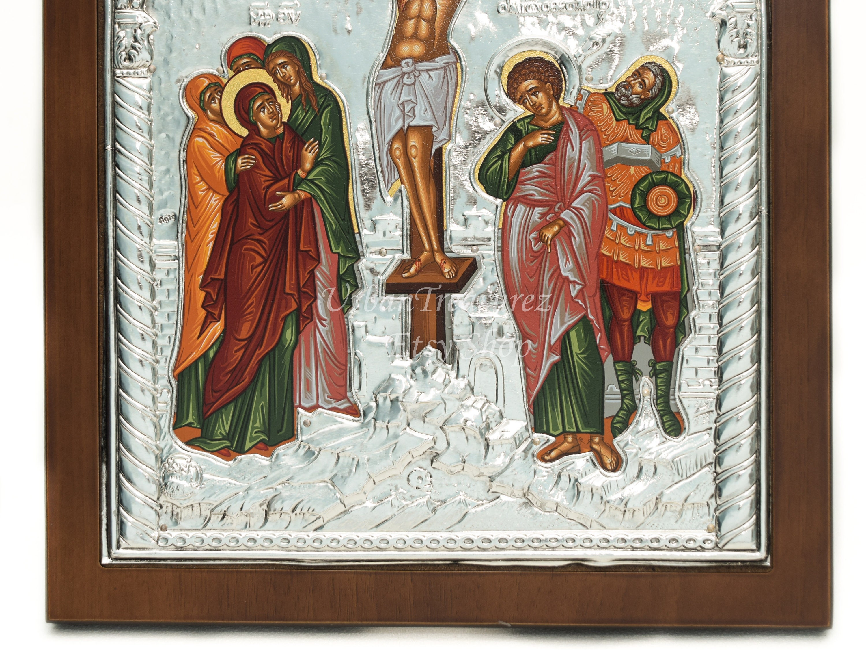 Easter Icon Orthodox Easter Silver Icon Jesus Cross Greek | Etsy